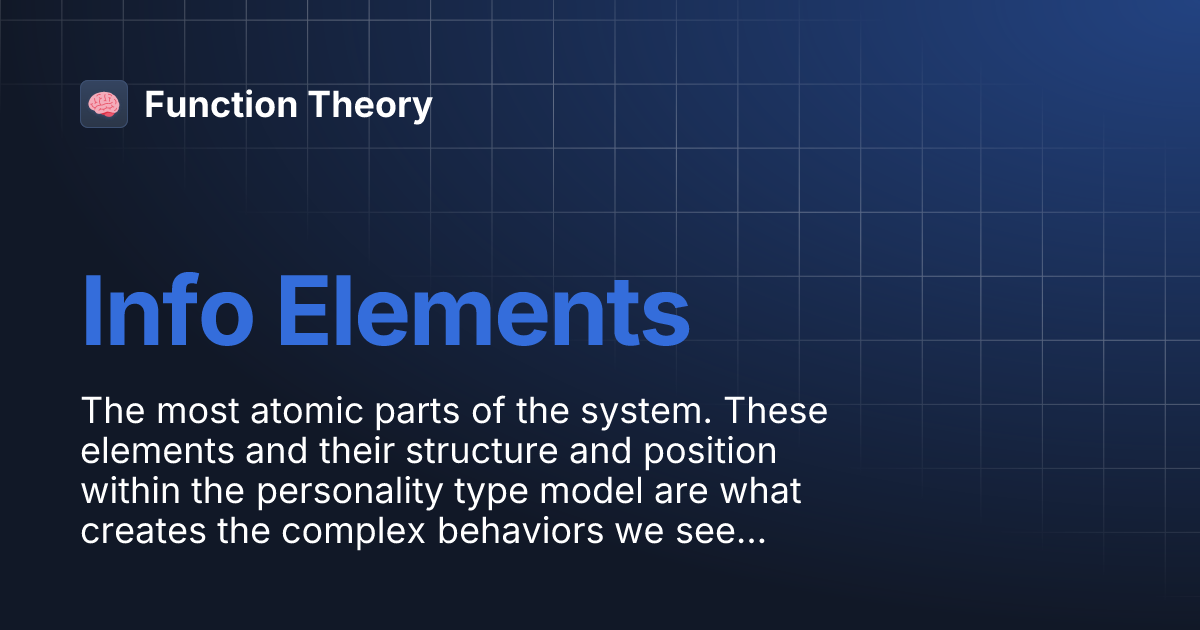Info Elements | Function Theory